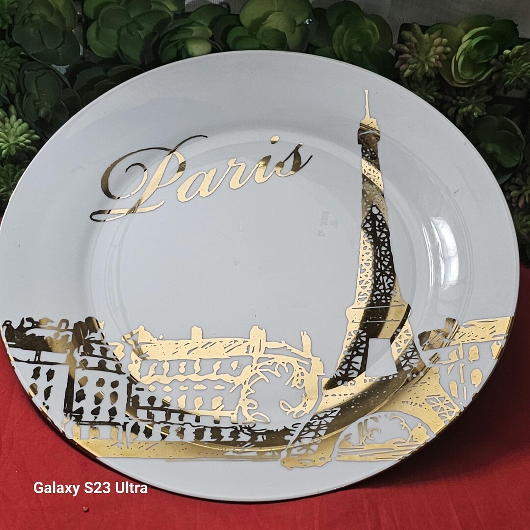 Ciroa Paris Eiffel Tower Luxe Gold Porcelain With Metallic Accent Decor ...
