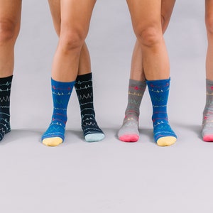 Rainbow Heart Beat Socks | Cardiac Rhythm Socks | Heart Rhythm Socks ...