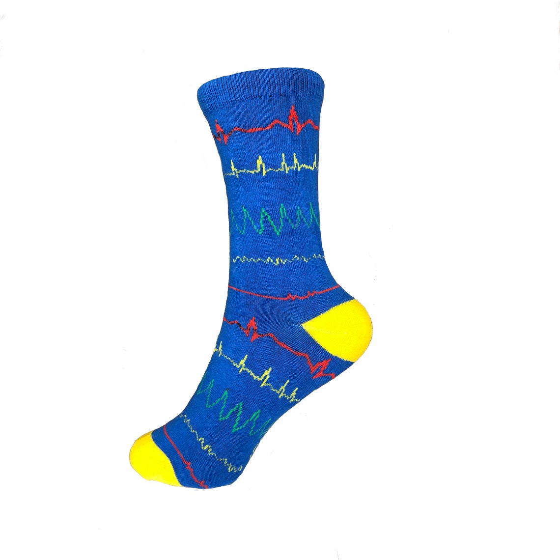 Rainbow Heart Beat Socks | Cardiac Rhythm Socks | Heart Rhythm Socks ...