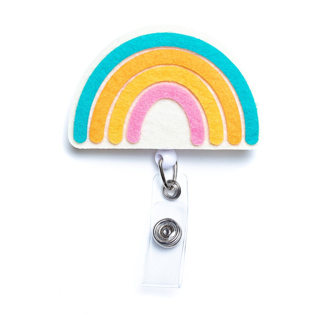 Rainbow Badge Holder | ID Badge Holder | Badge Reel | Name Badge Holder ...