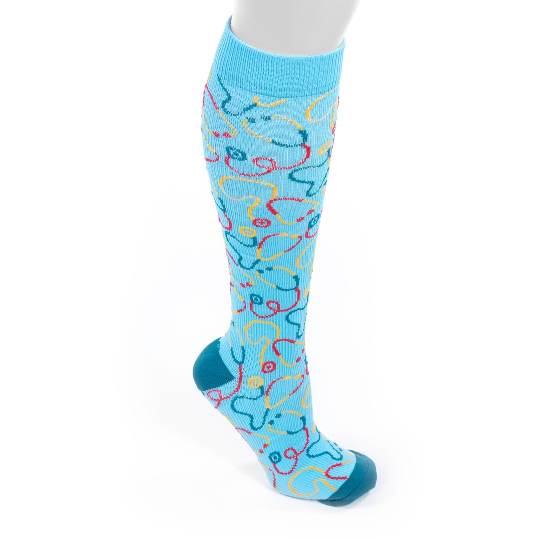 Stethoscope Compression Socks | Cardiac Rhythm Socks | Heart Beat Socks ...