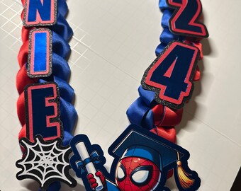 Spider-man Graduation Lei /spidey /graduation - Etsy