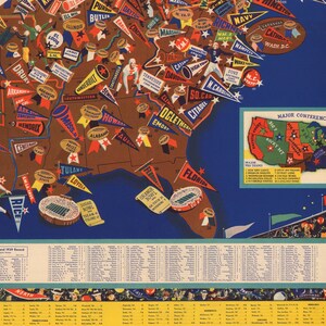 1939 Albert Richard Football Map - Etsy