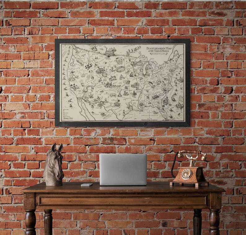 Prohibition Pictorial Map: Bootlegger's Map of the United States - Etsy