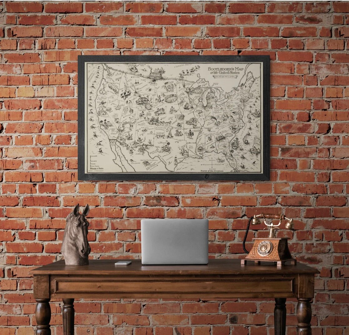 Prohibition Pictorial Map: Bootlegger's Map of the United States - Etsy