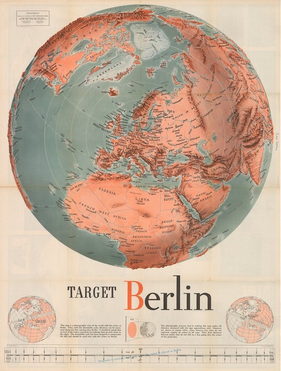 WWII Propaganda Poster: Target Berlin by F.E. Manning 1943 | Etsy