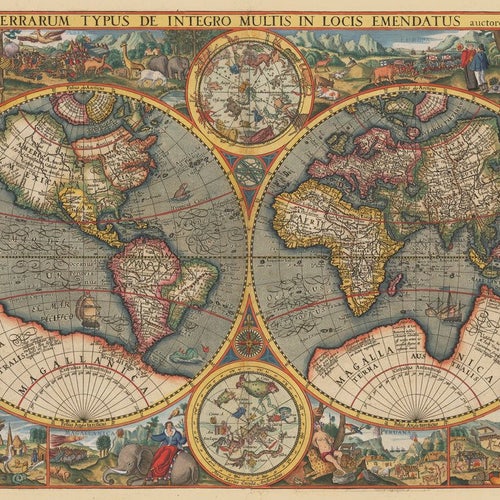 Medieval Old Map of the World 1486 Claudius Ptolemy Vintage - Etsy