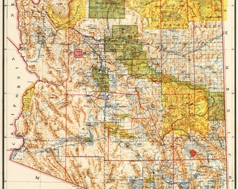 Arizona Golf Map - Etsy