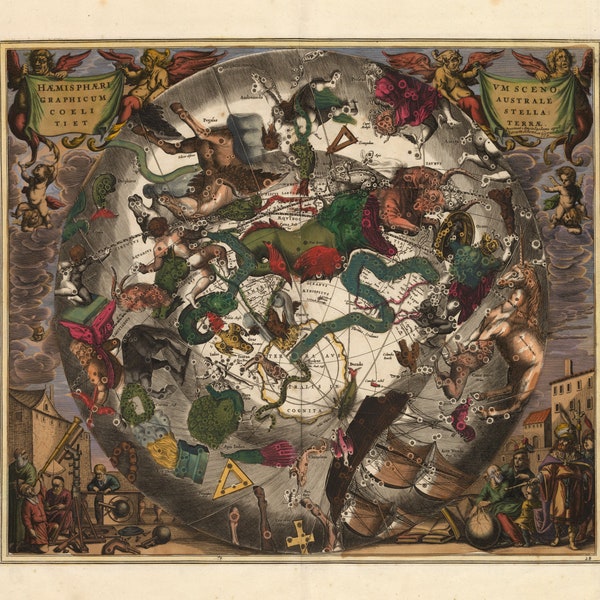 Ancient Constellations Map - Etsy