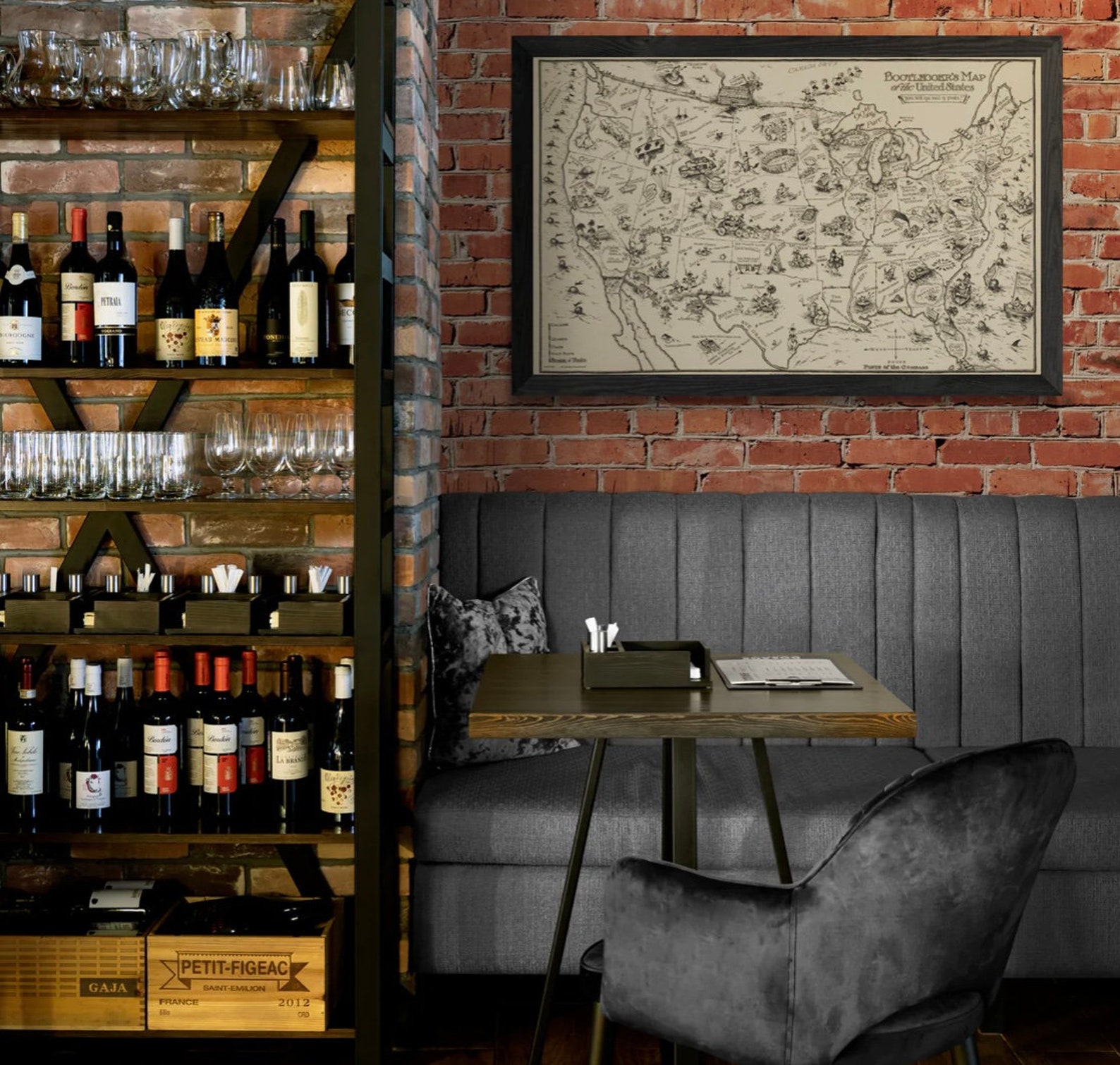 Prohibition Pictorial Map: Bootlegger's Map of the United States - Etsy