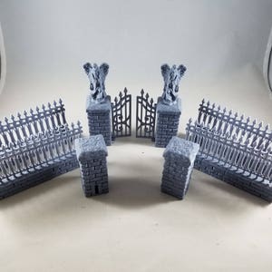 Cemetery Fence and Gate Set Tabletop RPG Miniature - Etsy