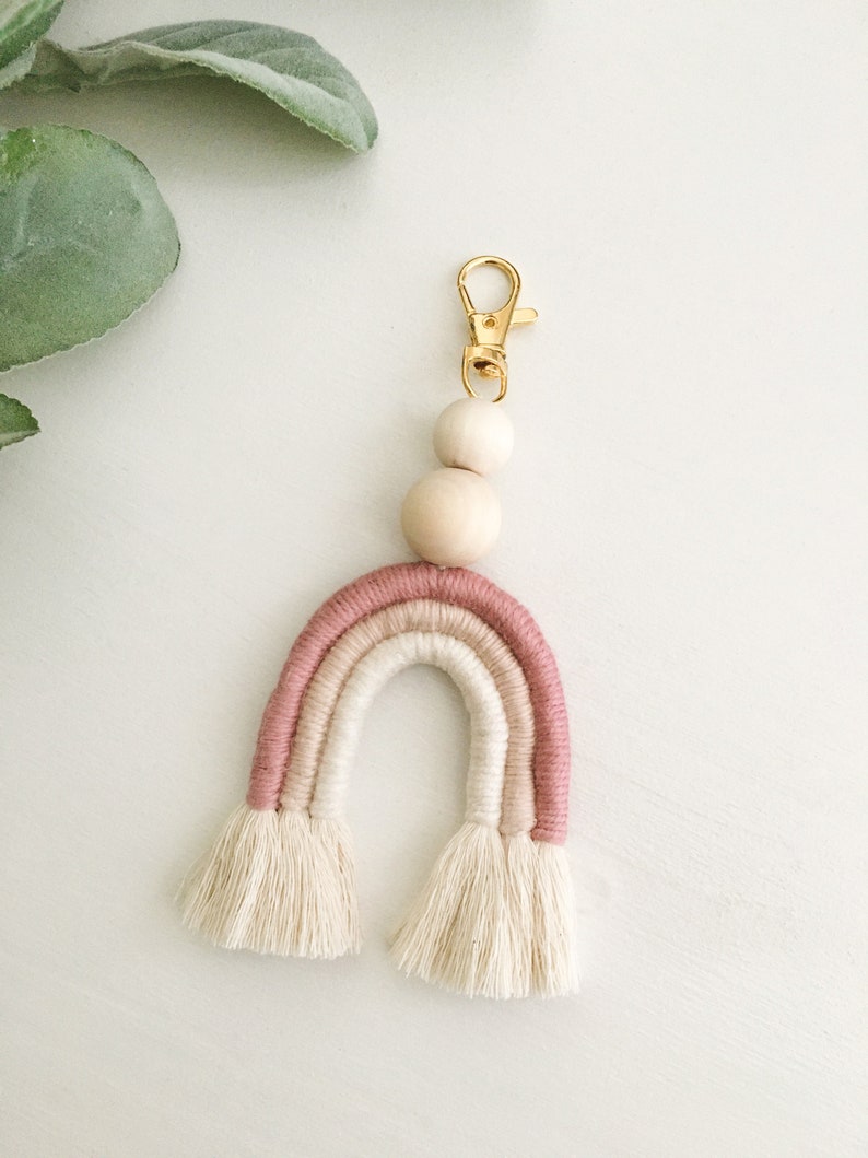 Promise Rainbow Keychain Macrame Rainbow Keychain Rainbow - Etsy