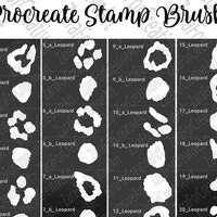 Leopard Print Procreate Brush Seamless Pattern | Instant Digital ...
