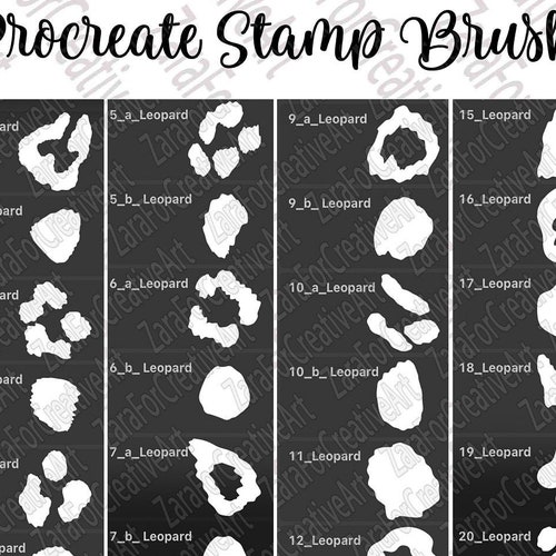 Procreate Leopard Stamp Pattern Brush Leopard Seamless - Etsy