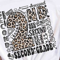 Second Grade PNG Image, Back to School Leopard 2nd Grade Design ...