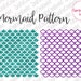 Mermaid Seamless Pattern Mermaid Pattern Svg Cricut Printable MERMAID ...