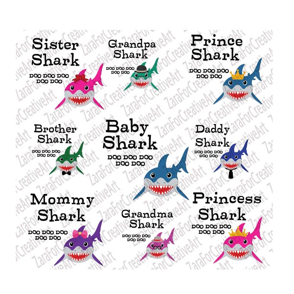 Baby Shark Svg - Etsy