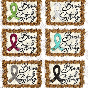 39 Design, Brave and Strong PNG SVG Sublimation, Breast Cancer ...