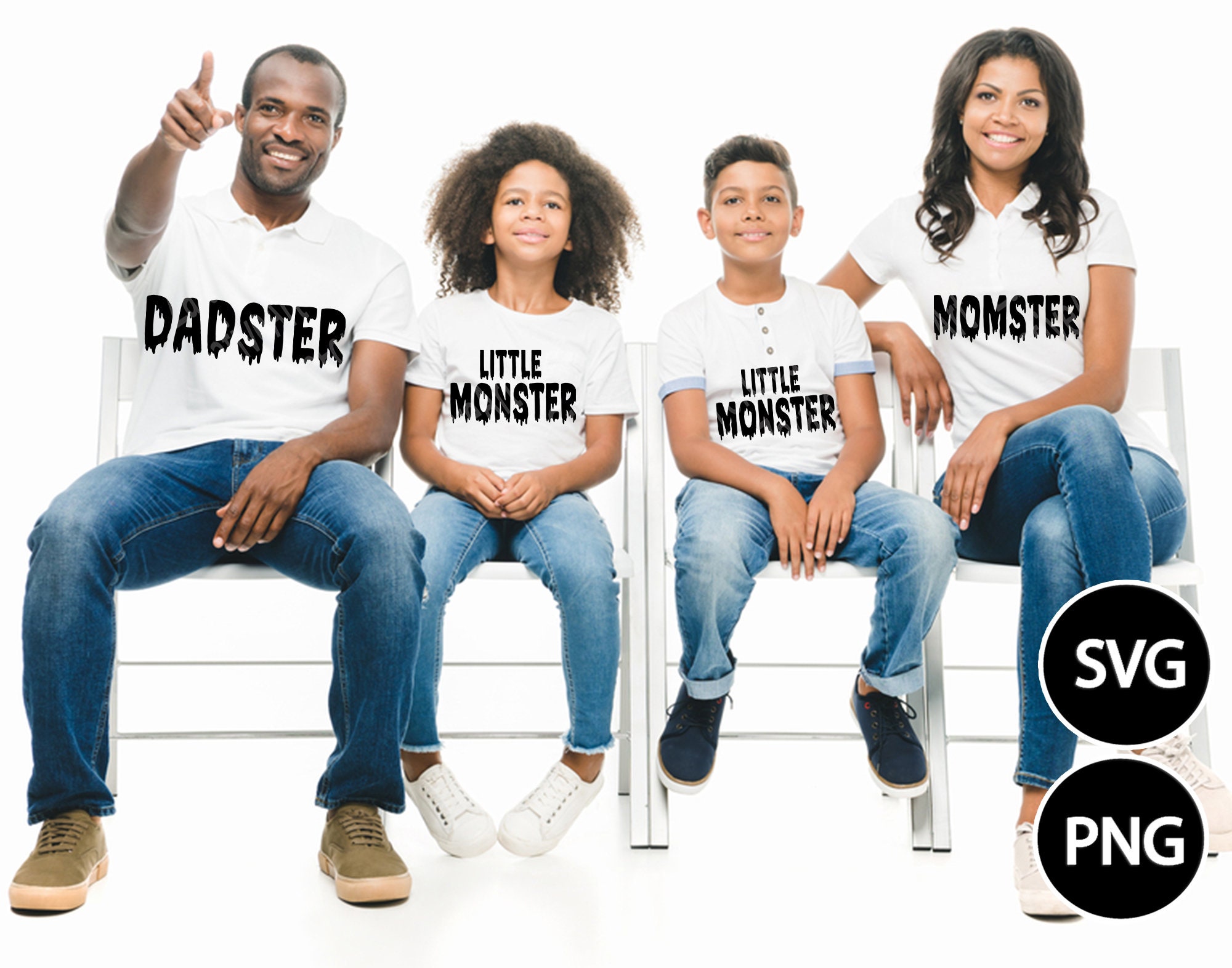 Monster Momster Dadster SVG PNG, Baby Monster, Dadcula, Little Monster ...
