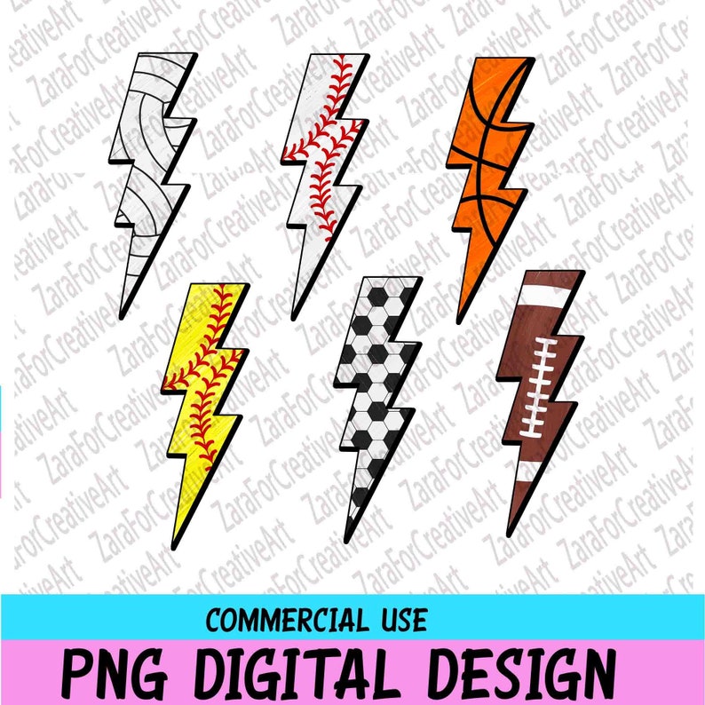 Lightning Bolt Png Football Basketball Baseball Softball Volleyball ...