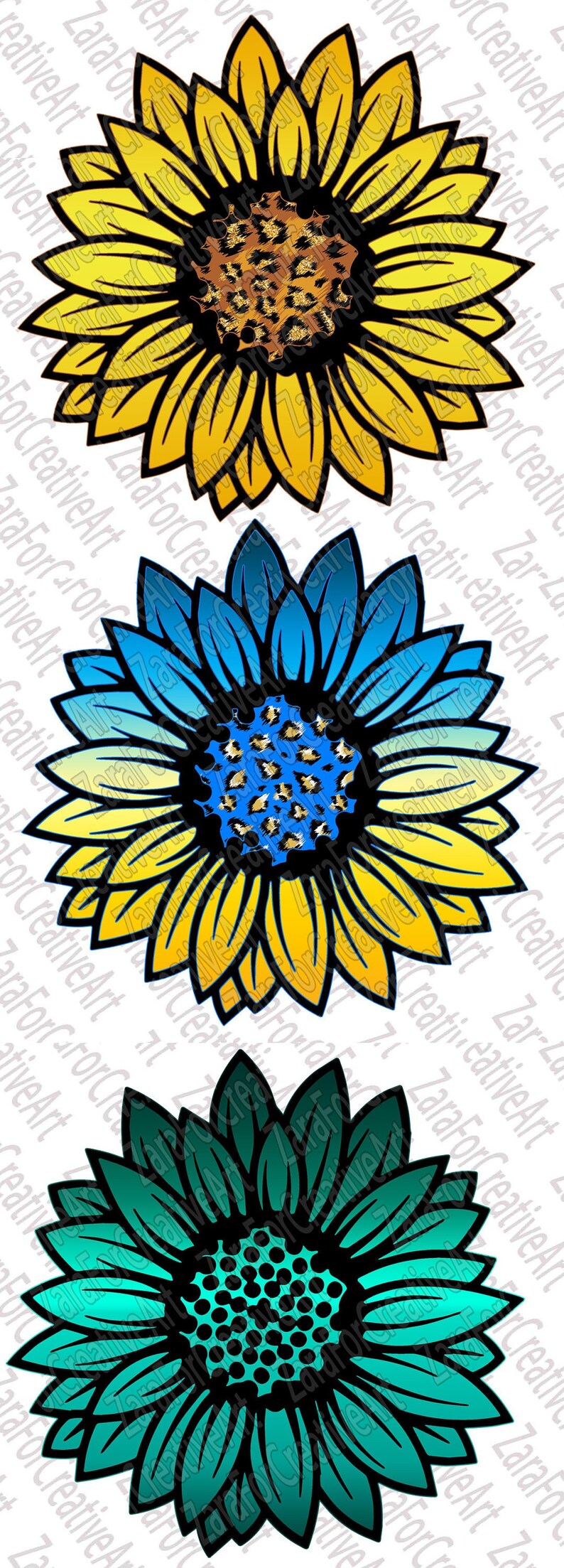 Sun Flower Sunflower SVG PNG Sublimation Design Cut File - Etsy