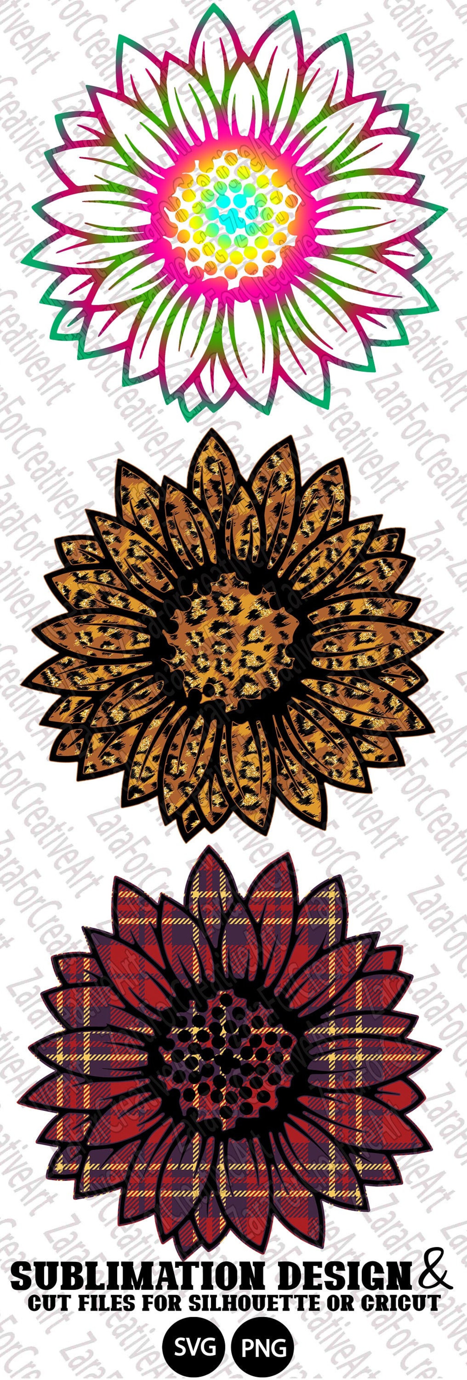 Sun Flower Sunflower SVG PNG Sublimation Design Cut File - Etsy