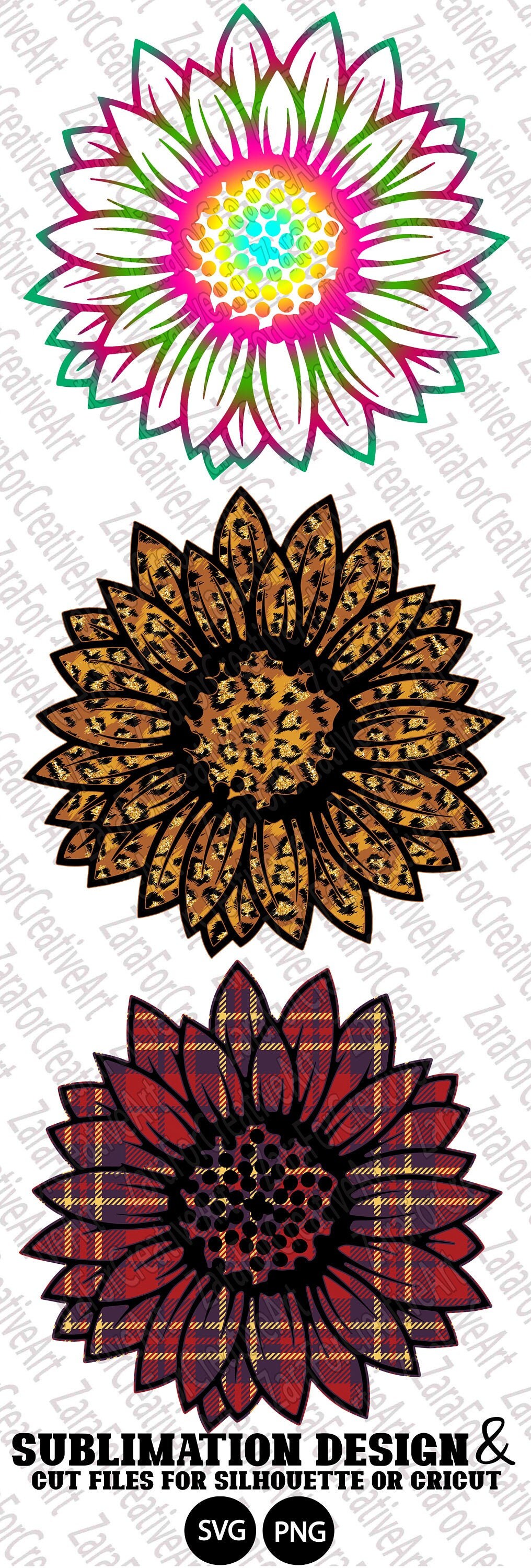 Sun flower Sunflower SVG PNG Sublimation design Cut File | Etsy