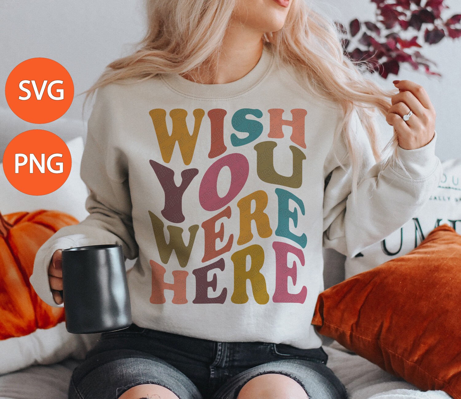 Wish You Were Here SVG PNG Sublimation | Digital File | Hippie ...