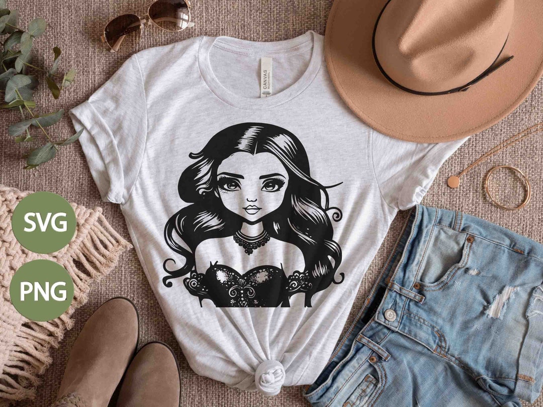 Pretty Woman SVG PNG, Hand Drawing, Beautiful Woman Girl Png, Beautiful ...