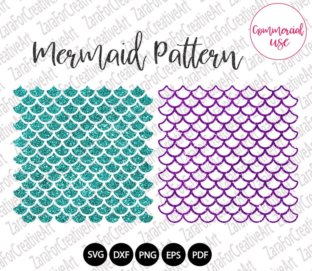 Mermaid Seamless Pattern Mermaid Pattern Svg Cricut Printable MERMAID ...
