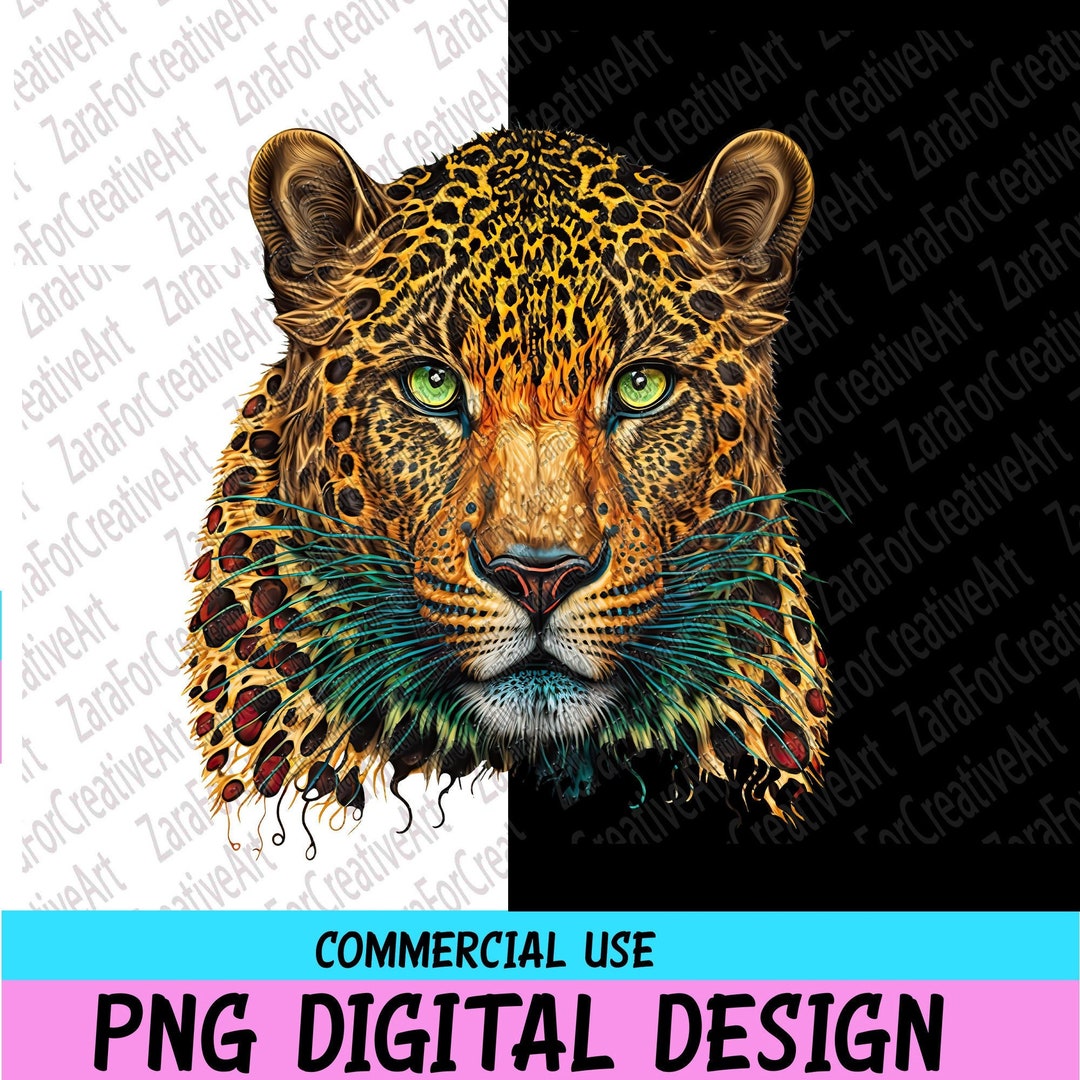 Leopard Head Png, Leopard PNG, Leopard Sublimation Digital Download ...