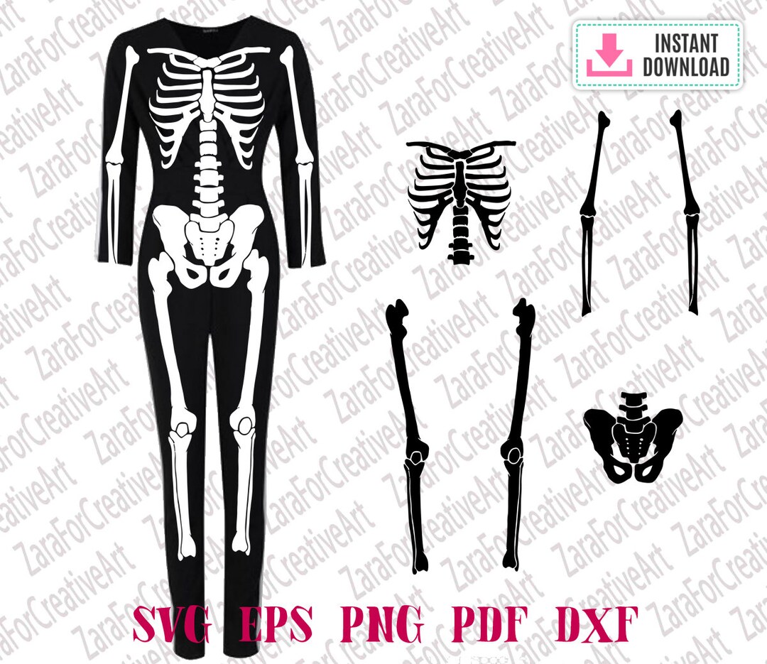 Skeleton Svg Skeleton Parts Kit SVG, Halloween Svg, Skeleton Halloween ...