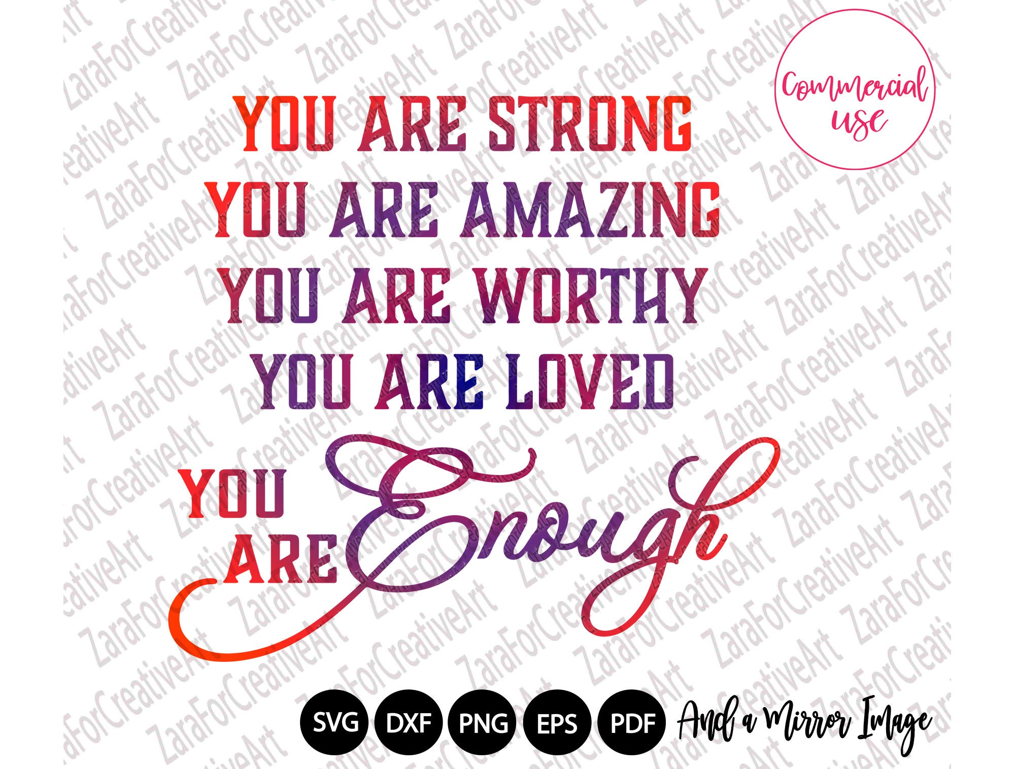 You Are Strong You Are Amazing You Are Worthy You Are - Etsy