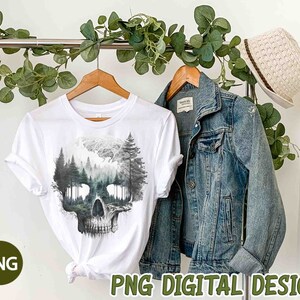 Skull Forest PNG Sublimation, Tree Skull Sublimation, Skull PNG ...