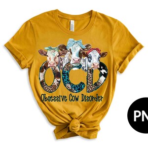 OCD Obsessive Cow Disorder , Sublimation Designs Download PNG, Instant ...