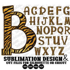 Zebra Doodle Letters Full Alphabet 26 Sublimation Letter PNG BUNDLE ...