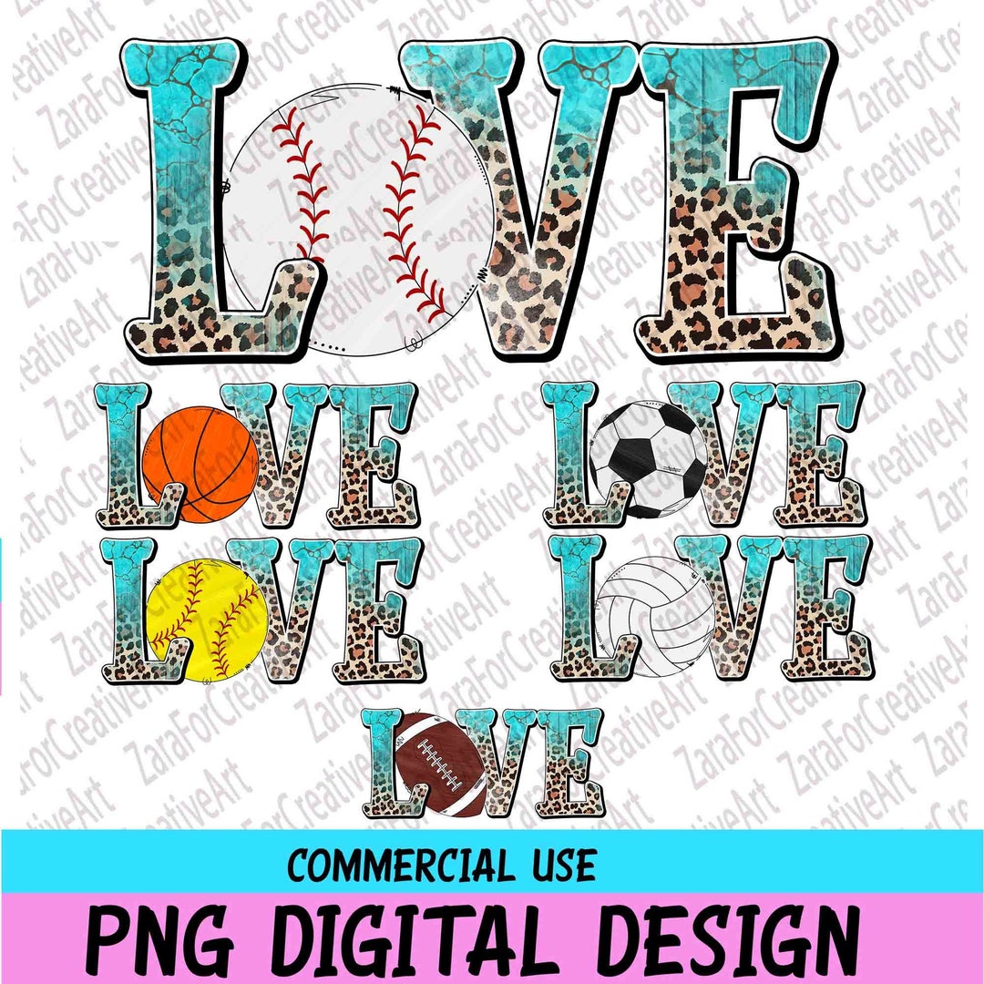 Football Basketball Baseball Softball Volleyball Soccer Ball Love ...