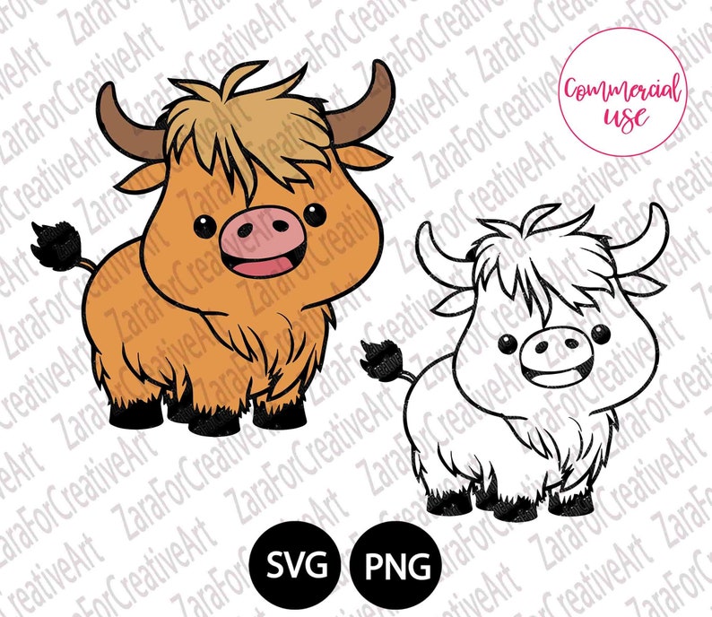 Highland Cow SVG Cutting File Digital Download Design SVG - Etsy