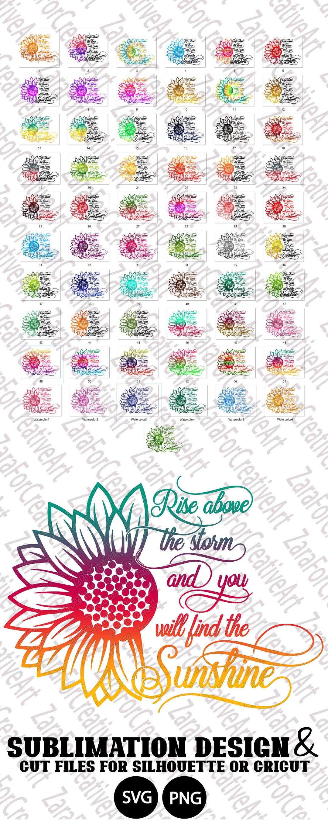 Inspirational SVG, Rise Above the Storm and You Will Find the Sunshine ...