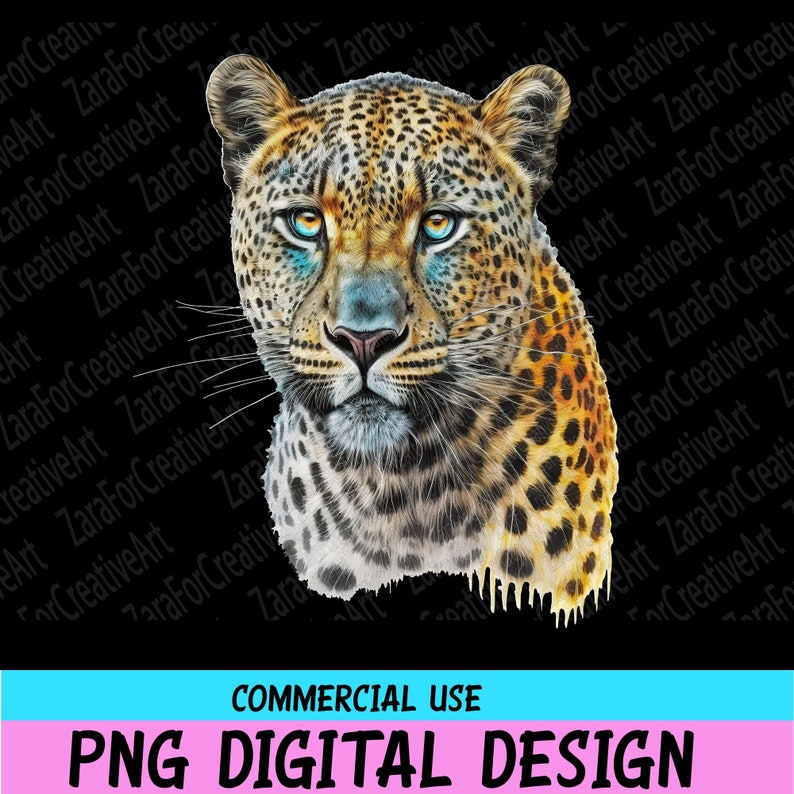 Leopard Face Png Leopard PNG Leopard Sublimation Digital - Etsy
