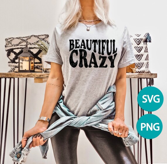 Hermoso loco SVG PNG groovy svg Ondulado apilado Positivo | Etsy España