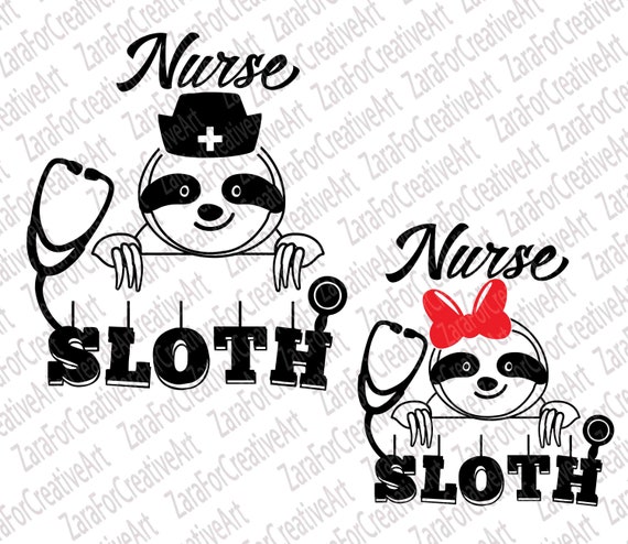 Nurse svg Sloth svg nurse life svg nurse Sloth svg Download | Etsy
