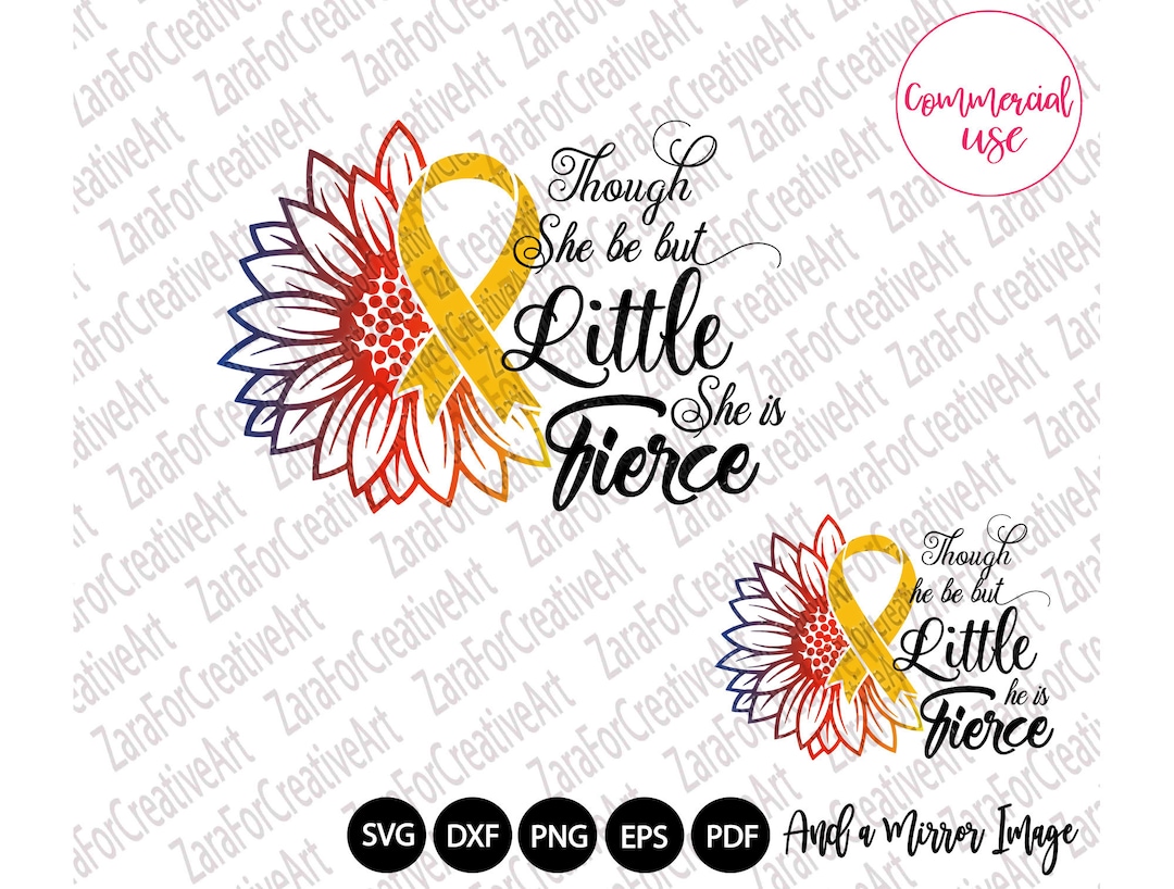 Childhood Cancer Svg Gold Ribbon Sunflower Flower SVG Childhood Cancer ...