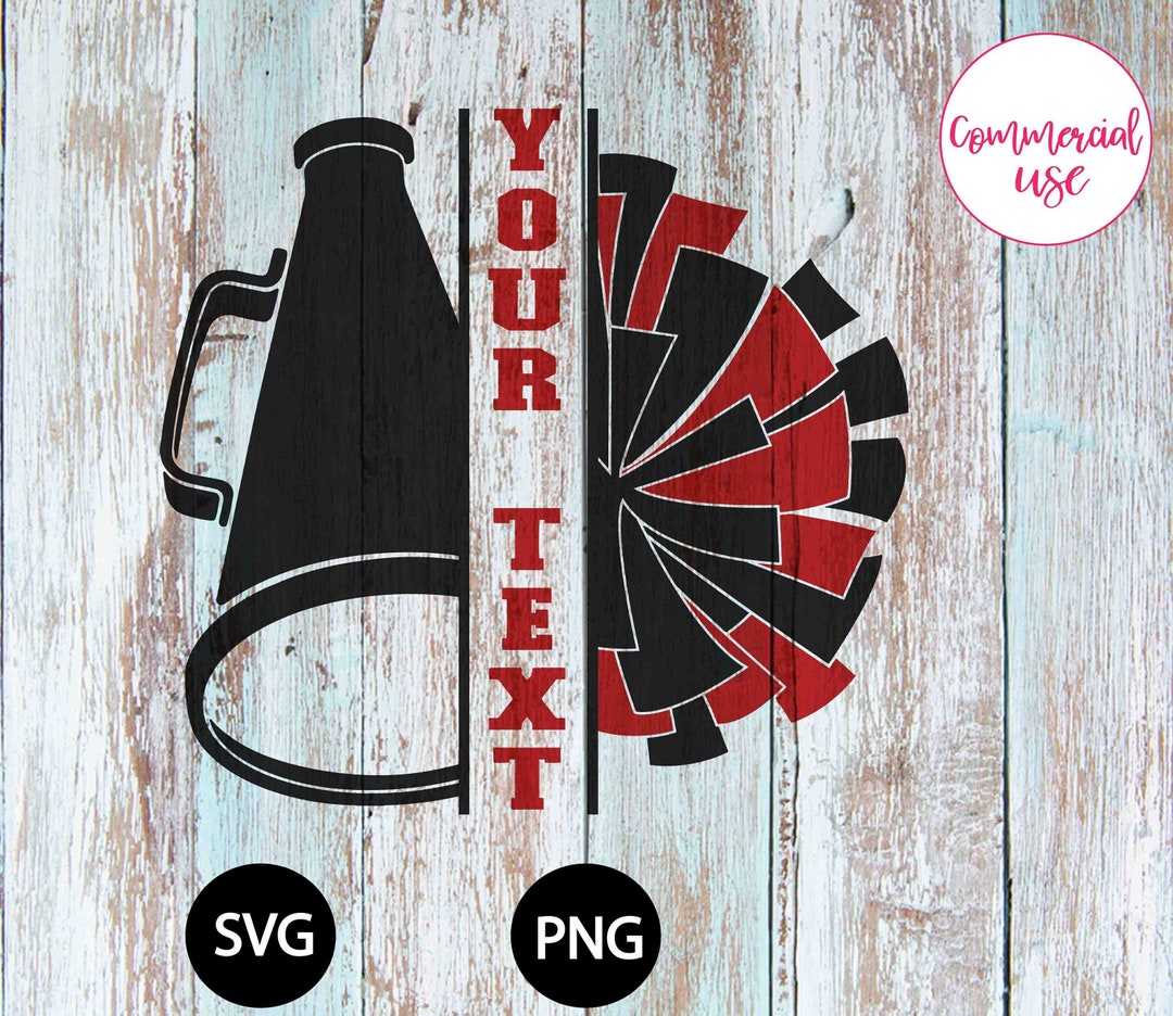 Cheer Svg, Megaphone, Pom Pom, Cheer Cone Svg, Png, Cheerleader Svg ...