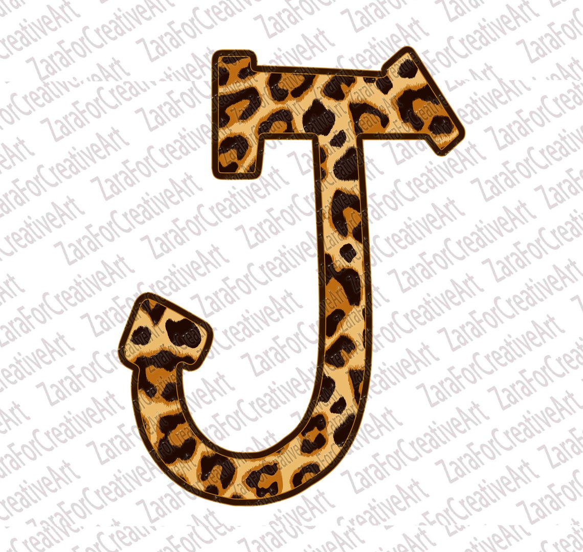 Leopard Doodle Letters Full Alphabet 26 Sublimation Letter PNG | Etsy