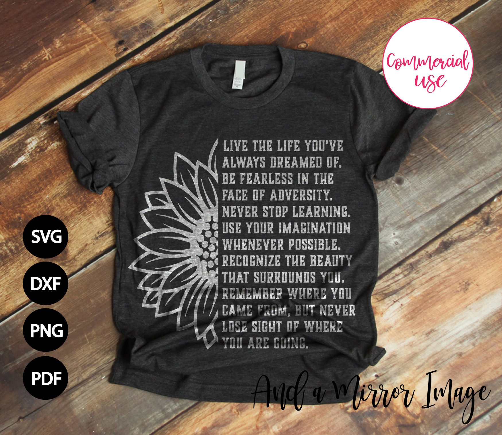 Inspirational Motivational Quote SVG PNG Live the Life - Etsy