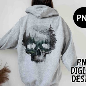 Skull Forest PNG Sublimation, Tree Skull Sublimation, Skull PNG ...