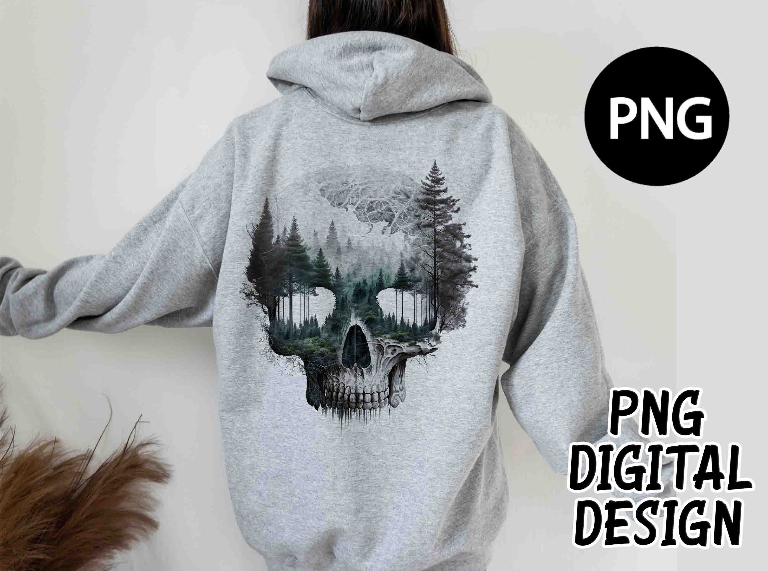 Skull Forest PNG Sublimation Tree Skull Sublimation Skull - Etsy