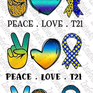 30 Design PNG SVG Sublimation , Peace Love Cure Fight Hope Awareness ...