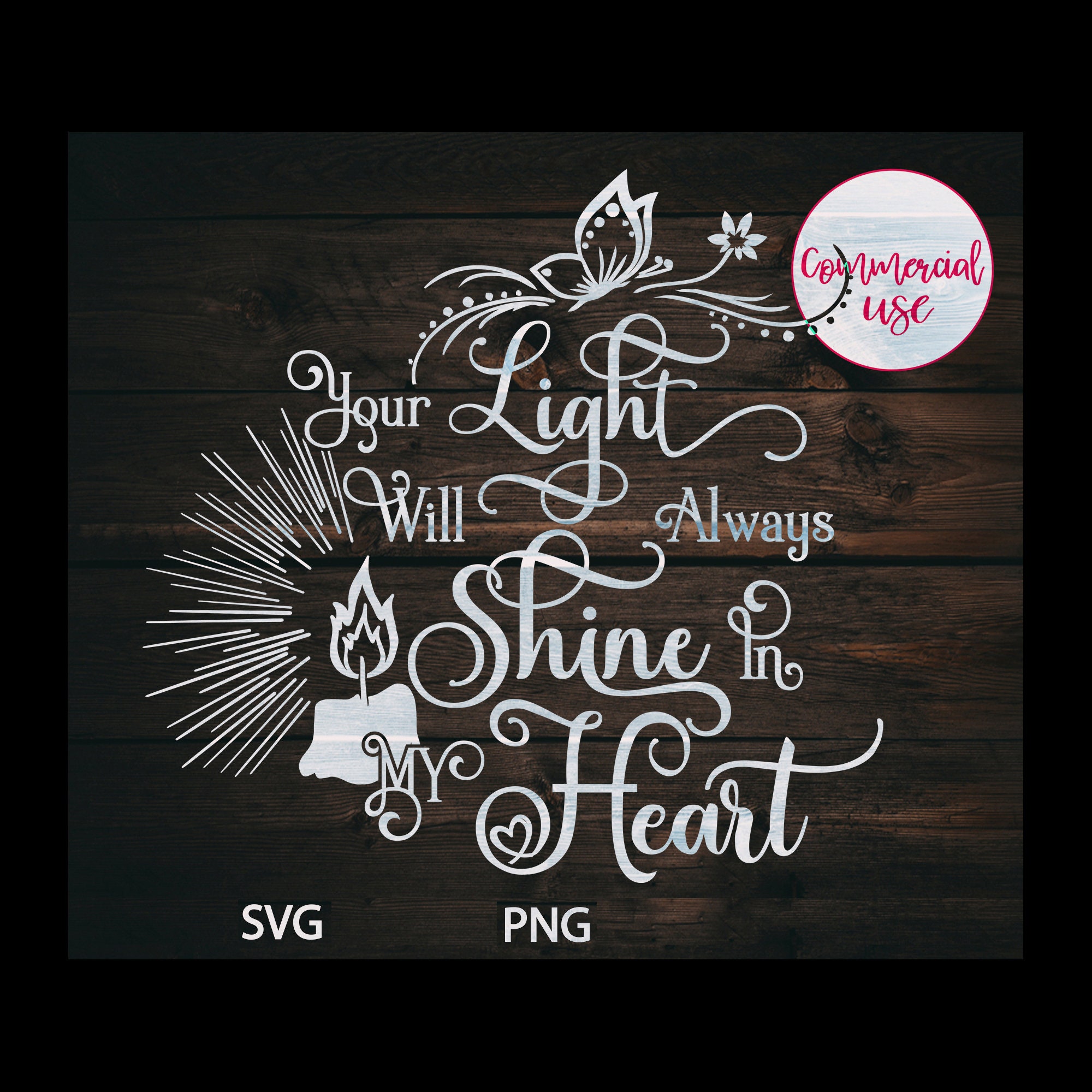 Trauer svg verlust svg memorial svg Death Grief Your Light | Etsy